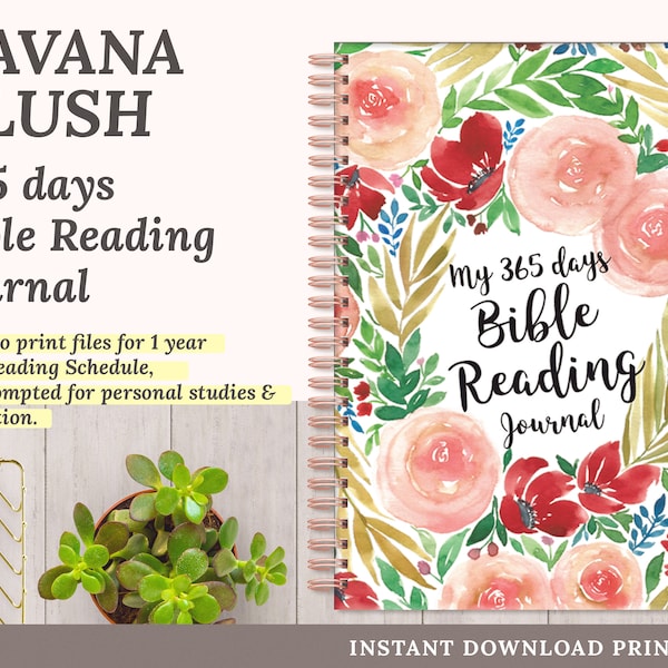 365 Days Bible Reading Journal | Digital Download | Printable - Etsy