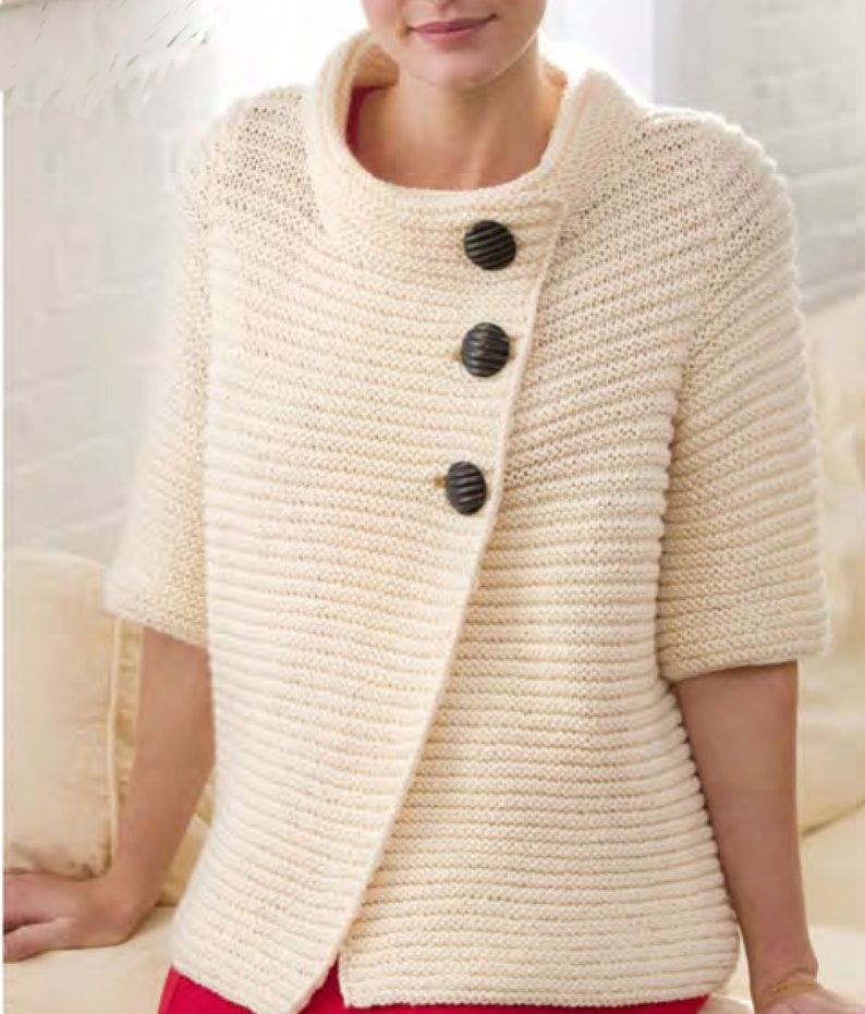 Very Easy Woman's Ribbed Effect Short Sleeve Button Front Jacket ...