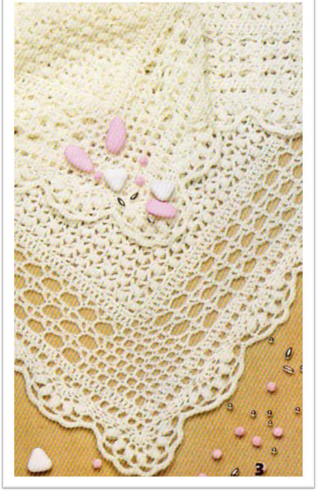 PDF Crochet Pattern- Lovely Vintage Baby Shawl Pattern in 4 Ply Wool - Etsy