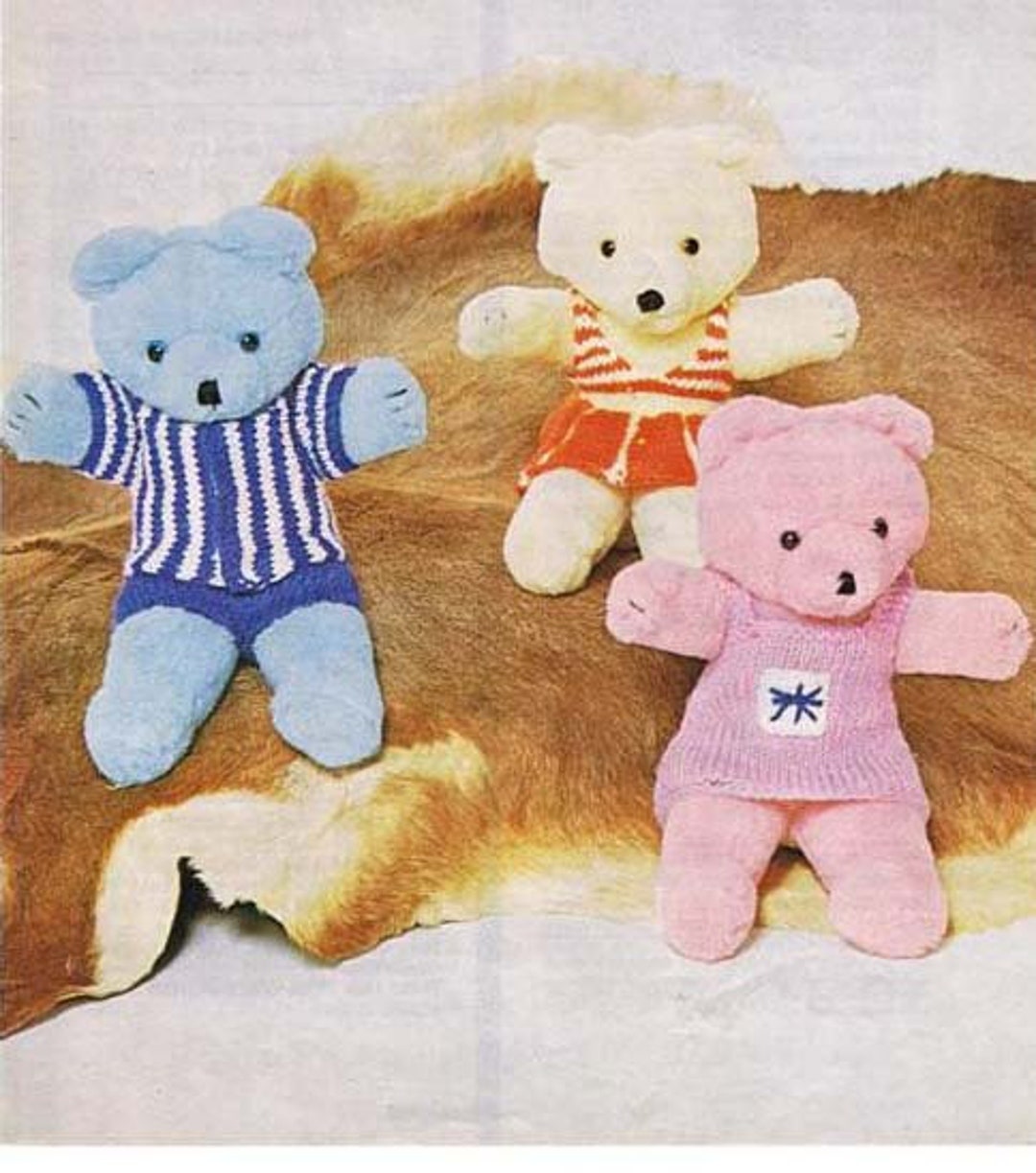 PDF KNITTING Pattern-teddy Bear Clothes ~ Fit 11-13" Teddies ~ DK ...