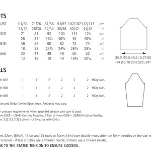 PDF Knitting Pattern-family Sweater- Jumper-pullover- Aran Wool- Chest ...