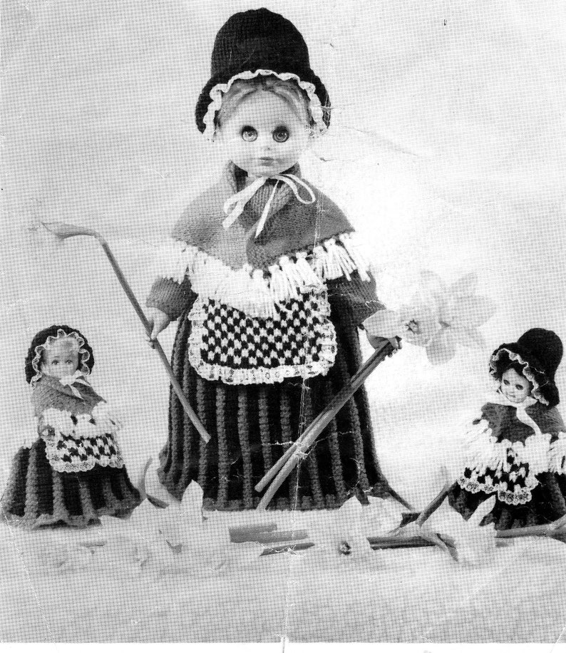 PDF Vintage Welsh Dolls Clothes Knitting Pattern-7 - Etsy
