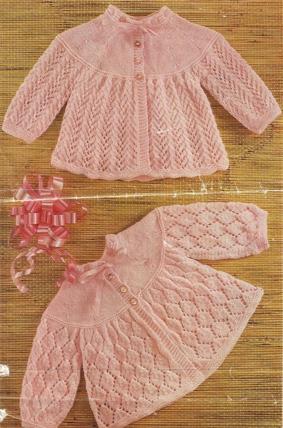 PDF Knitting Pattern Little Girl Lacey Jacket Pattern in DK | Etsy