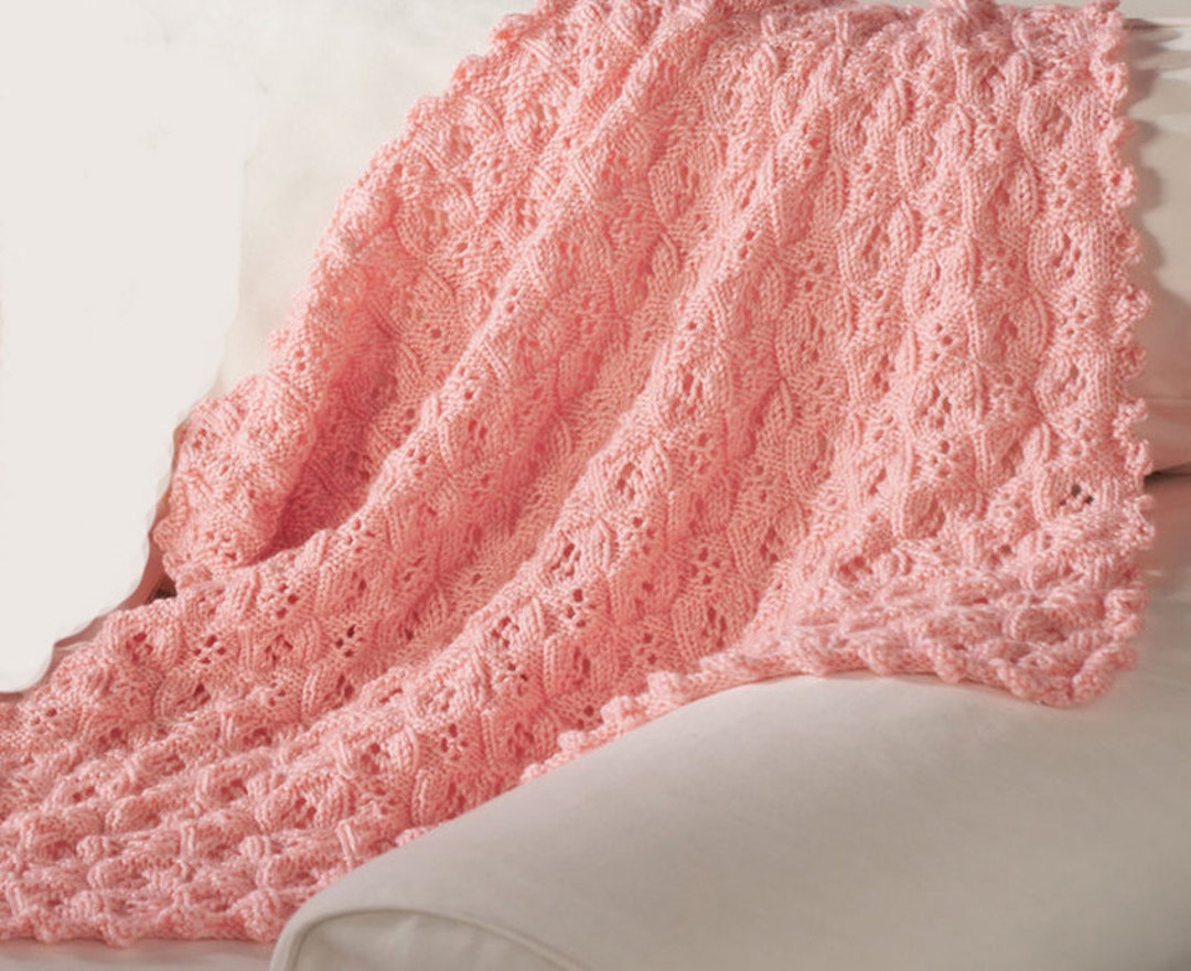Baby Textured Shawl in Aran 10 Ply Wool, Knitting Pattern Baby Blanket ...