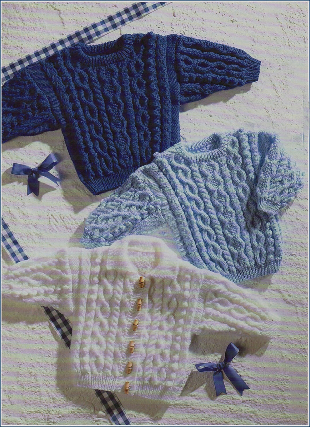 Knitting Pattern Pdf-childrens Cable Sweater & Cardigan in DK- Fits ...
