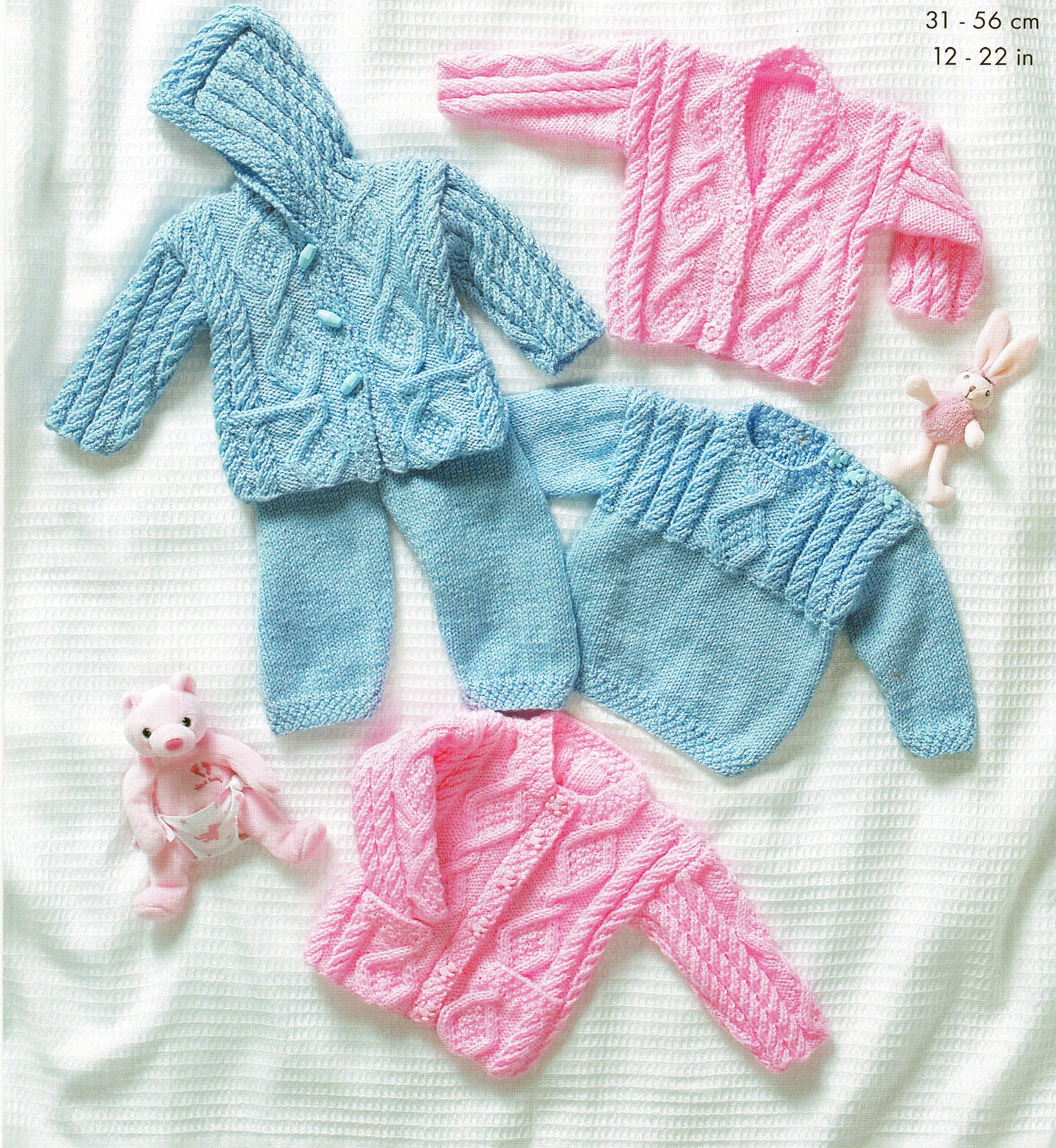PDF Knitting Pattern- Baby Cable Sweater-hooded Jacket- & Cardigans ...