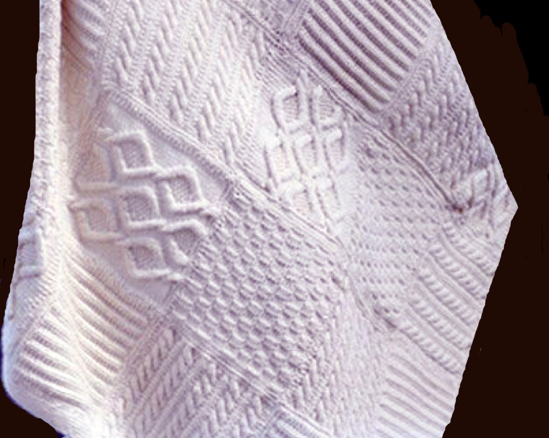 PDF Knitting Pattern- Lovely Aran Blanket Pattern- Works From Chart ...