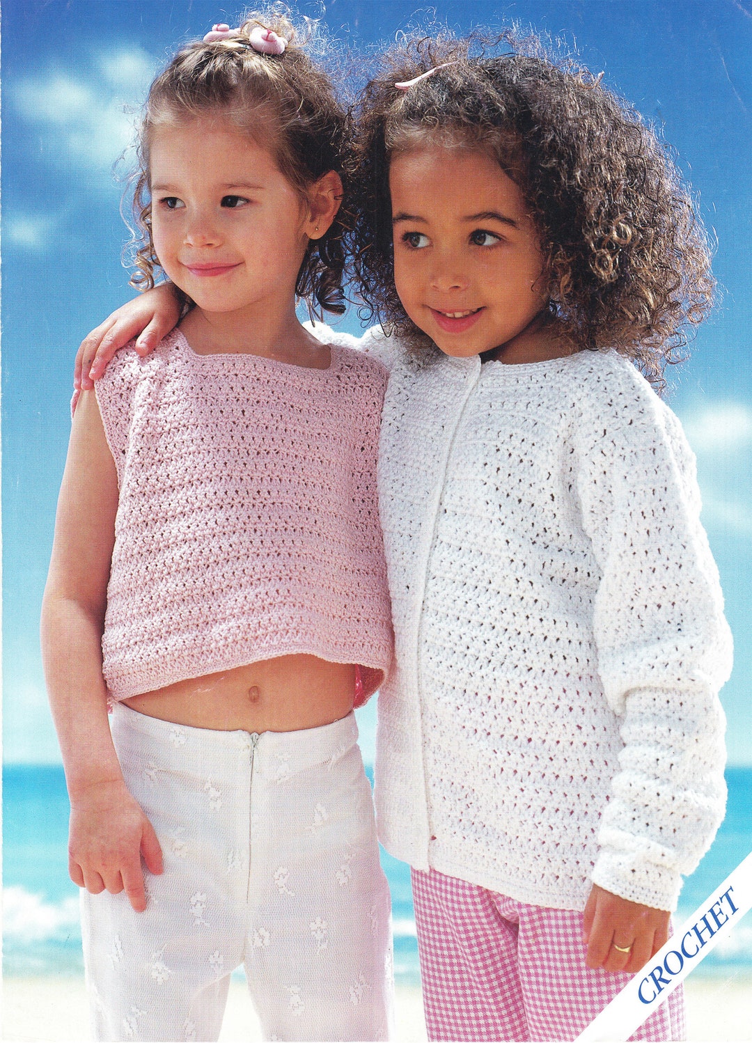 Girls Long Sweater & Cropped Top Crochet Pattern- Can Be Done in DK ...