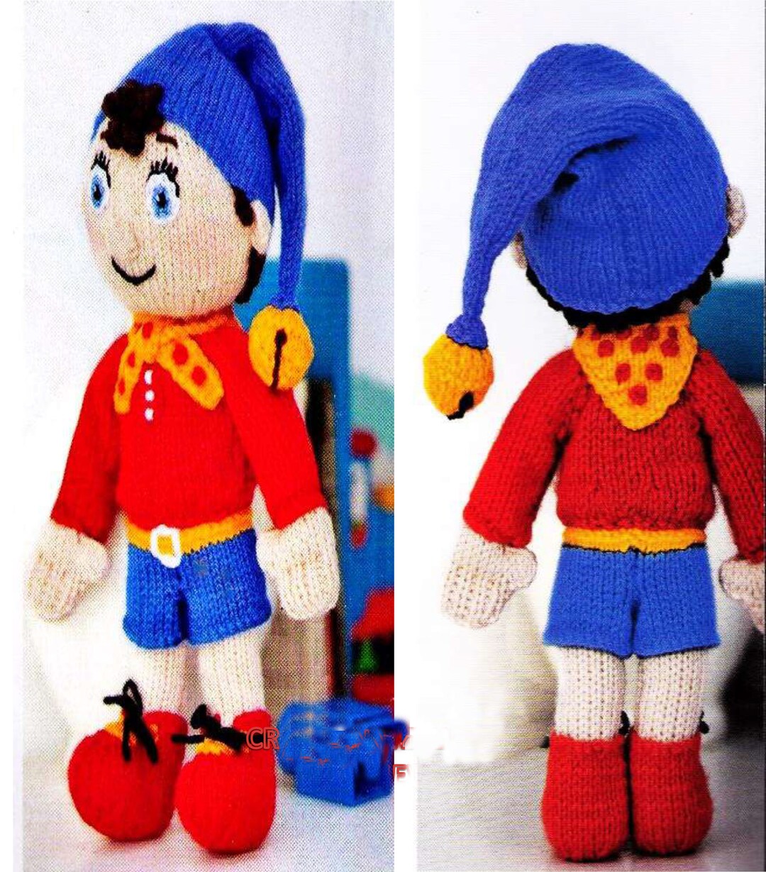 PDF KNITTING Pattern - Noddy Doll - 14" -DK or 8 Ply Wool - Knitting ...