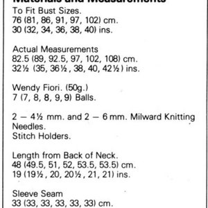 Womans Lacy Sweater Knitting Pattern Aran 10 Ply Wool- Round Neck 3/4 ...