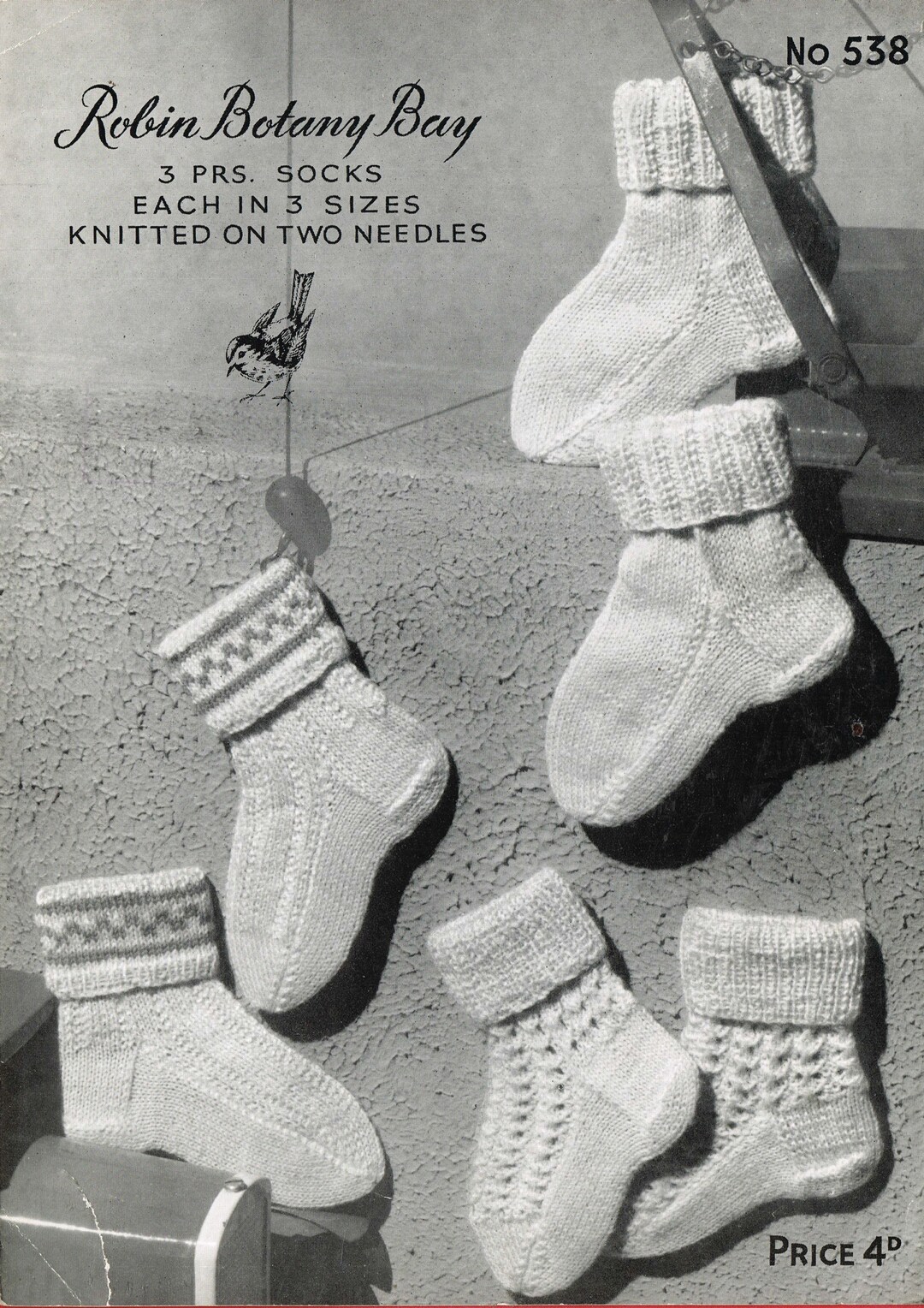 PDF Knitting Pattern- Selection of Baby Socks- 3 Styles on 1 Pattern ...