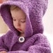 Easy Garter Stitch Baby Hooded Jacket in Aran 10 Ply Worsted Yarn Fits ...