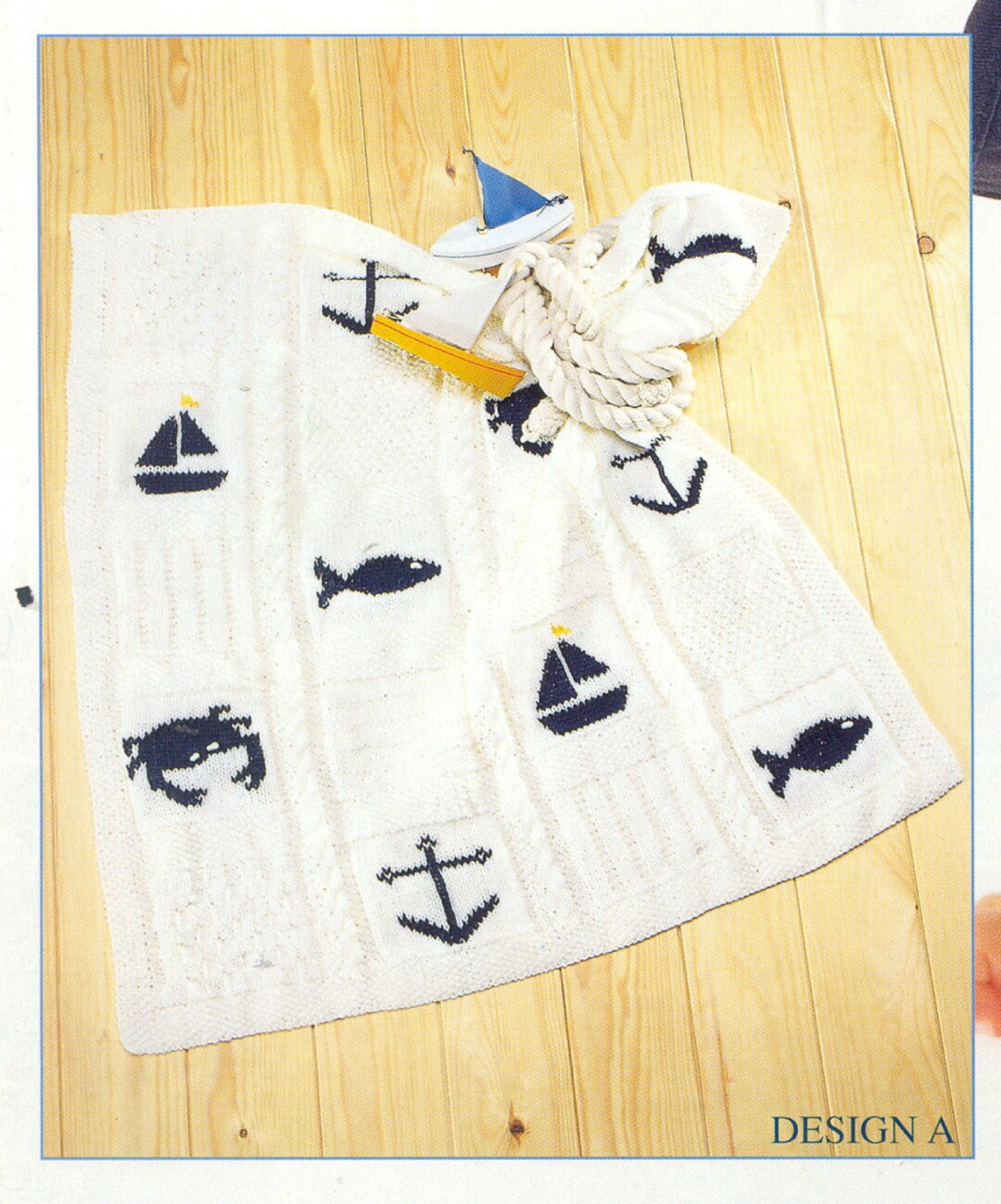 Anchor, Ships, Blanket-afghan- Knitting Pattern- DK/8PLY Wool- Instant ...