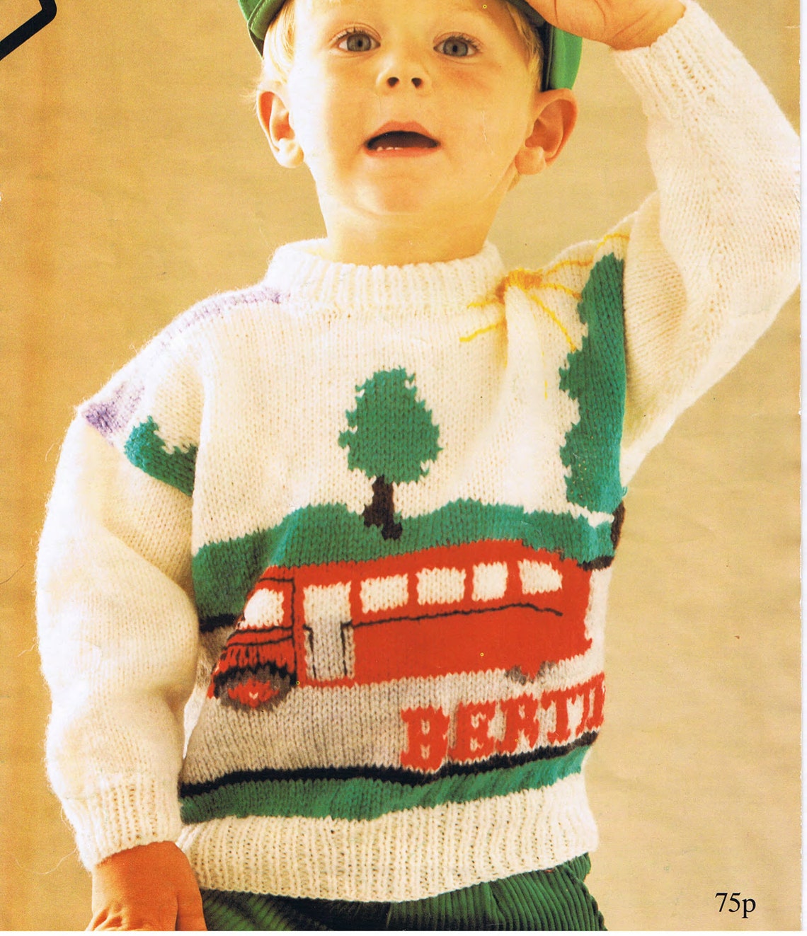 PDF Knitting Pattern bertie the Bus Sweater Jumper - Etsy