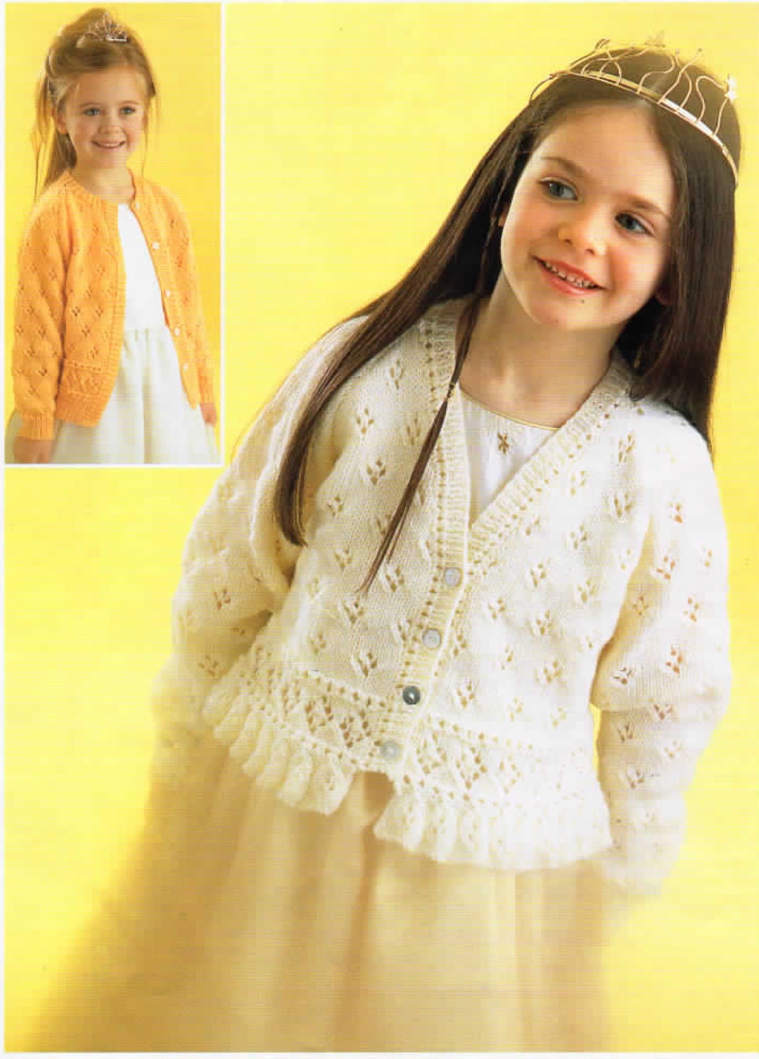PDF Knitting Pattern Girls Lacy Cardigans-2 Styles DK 8ply - Etsy