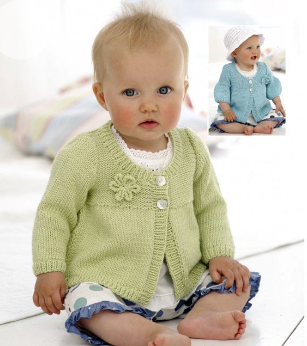 Knitting Pattern PDF Instant Download Girls Cardigan Jacket With Long ...