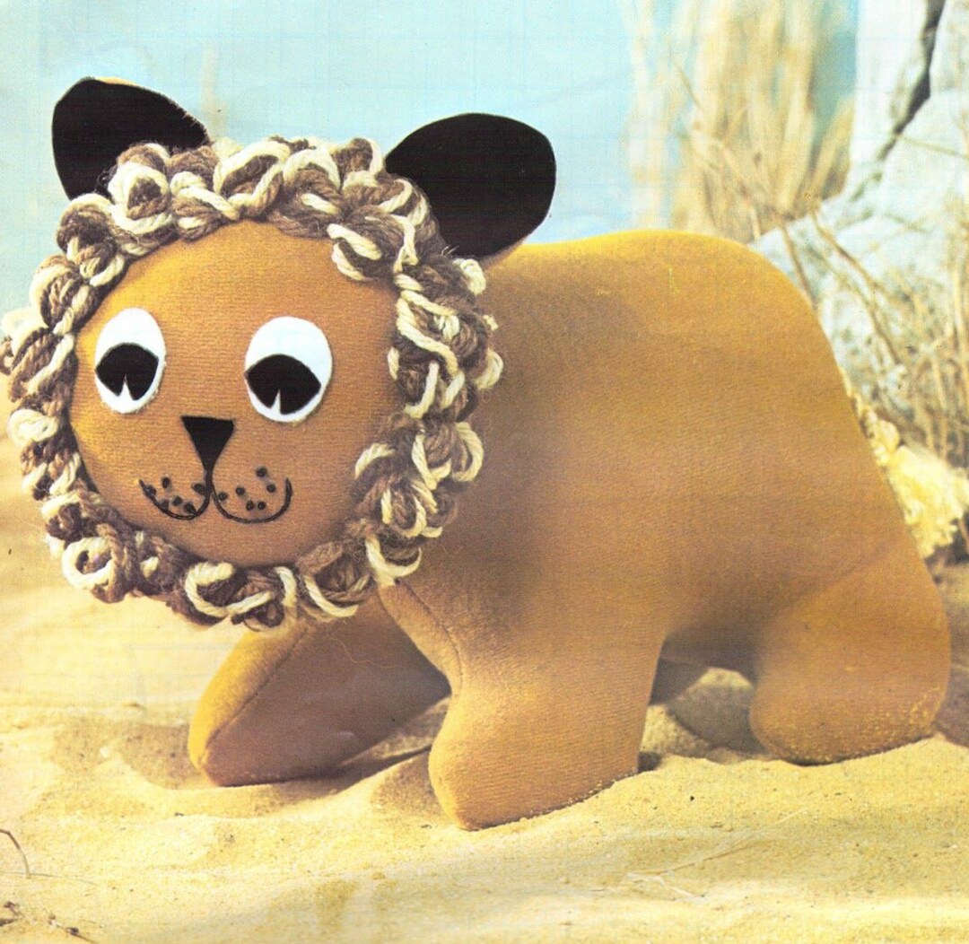 Sewing PATTERN lion and Tiger Stuffed Soft Toy instant - Etsy