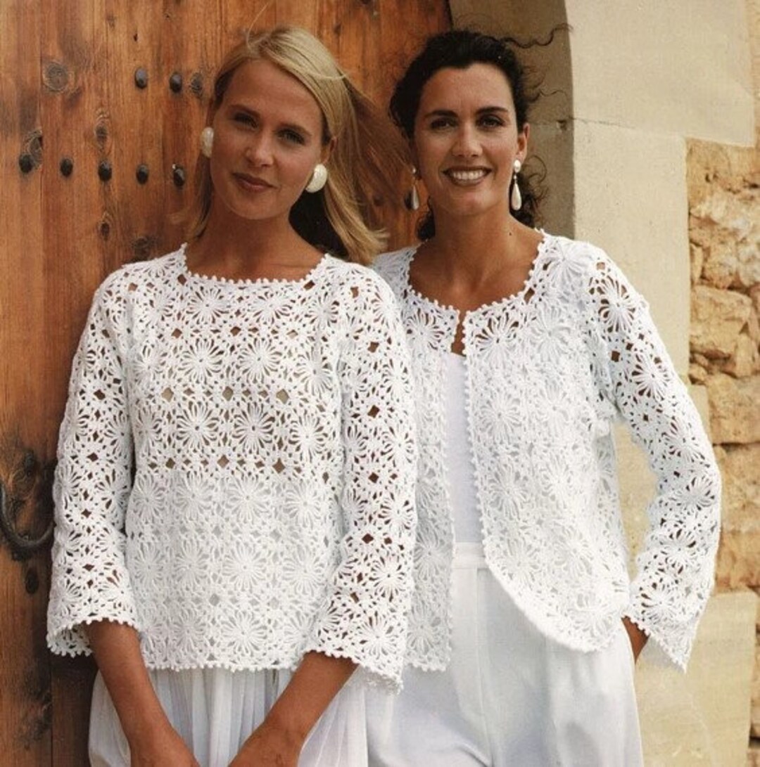 Ladies Crochet, Jacket-gilet, Sweater and Top Instant Download Crochet ...