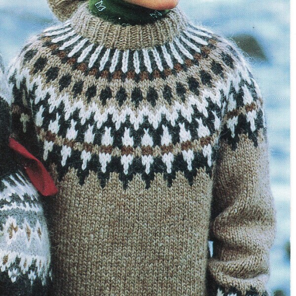 Vintage Lopi Sweater Knitting Pattern - Etsy