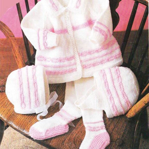 Pram Suit Baby Knitting Pattern - Etsy