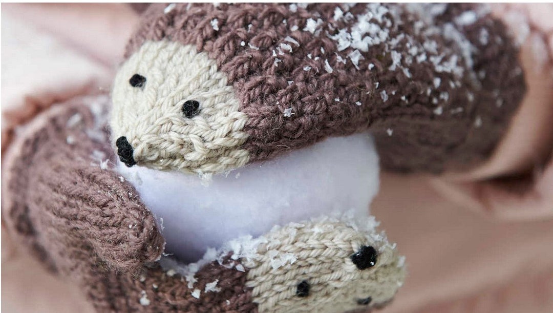 KNITTING PATTERN -hedgehog Mittens -children -gloves Mits Mittens ...