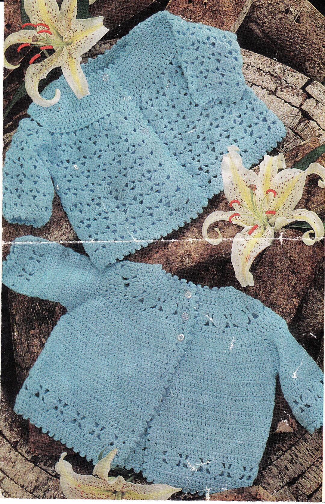 Crochet Matinee Jackets-cardigans 2 Styles 4 Ply Instant Download Fits ...