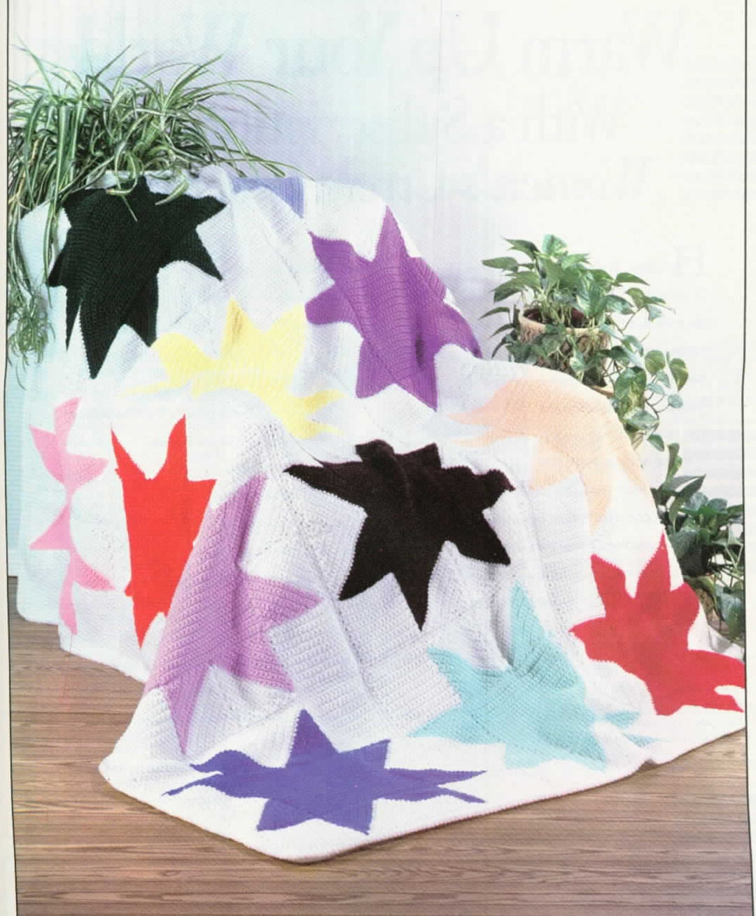 PDF Crochet Pattern- Vintage Star Afghan Pattern in 4ply- 62 X 83 Ins ...