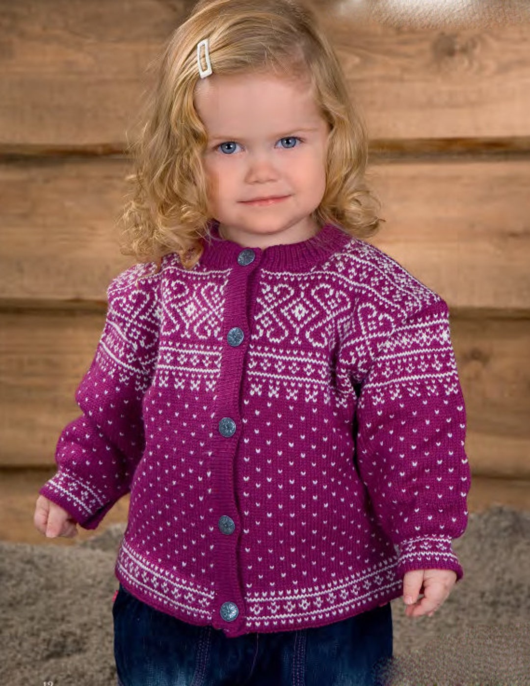 Norweigian- Scandinavian Icelandic Cardigan and Hat-- Knitting Pattern ...