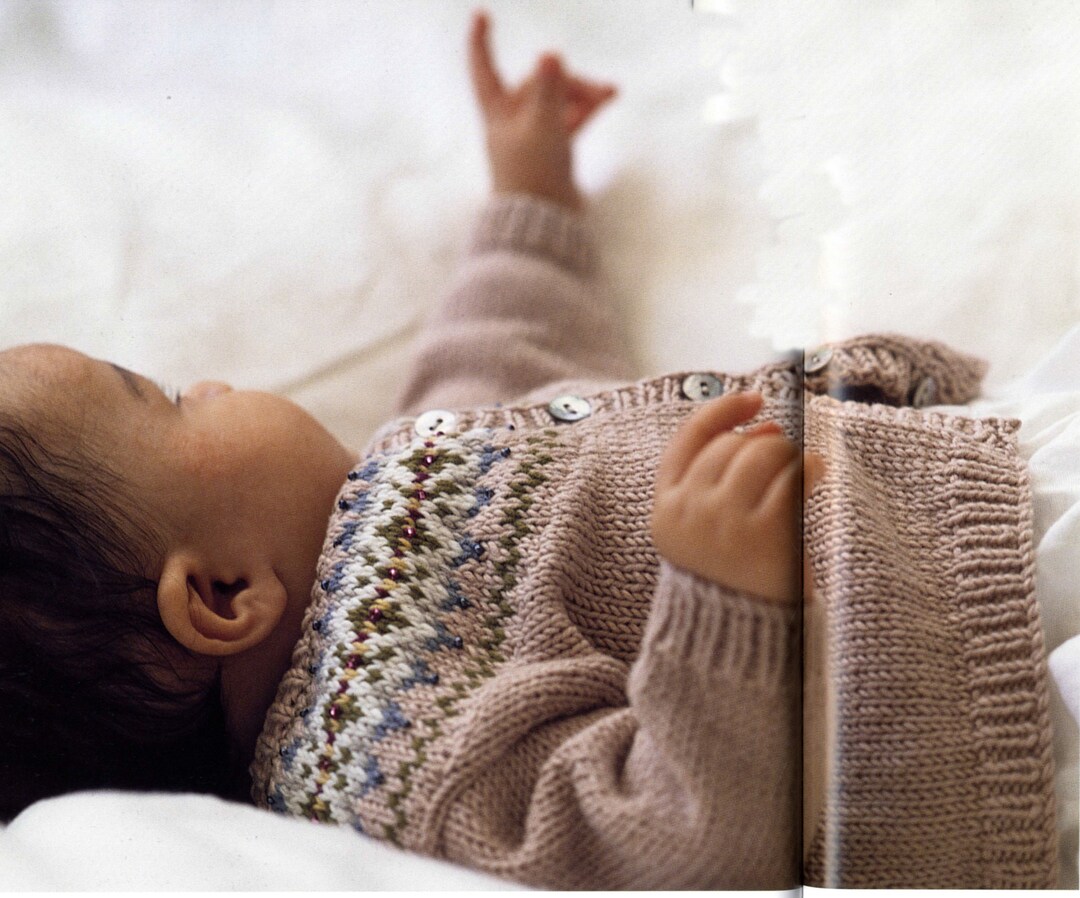 Baby Boy- Girl - Fair Isle Yoked Jacket- Cardigan-knitting Pattern ...