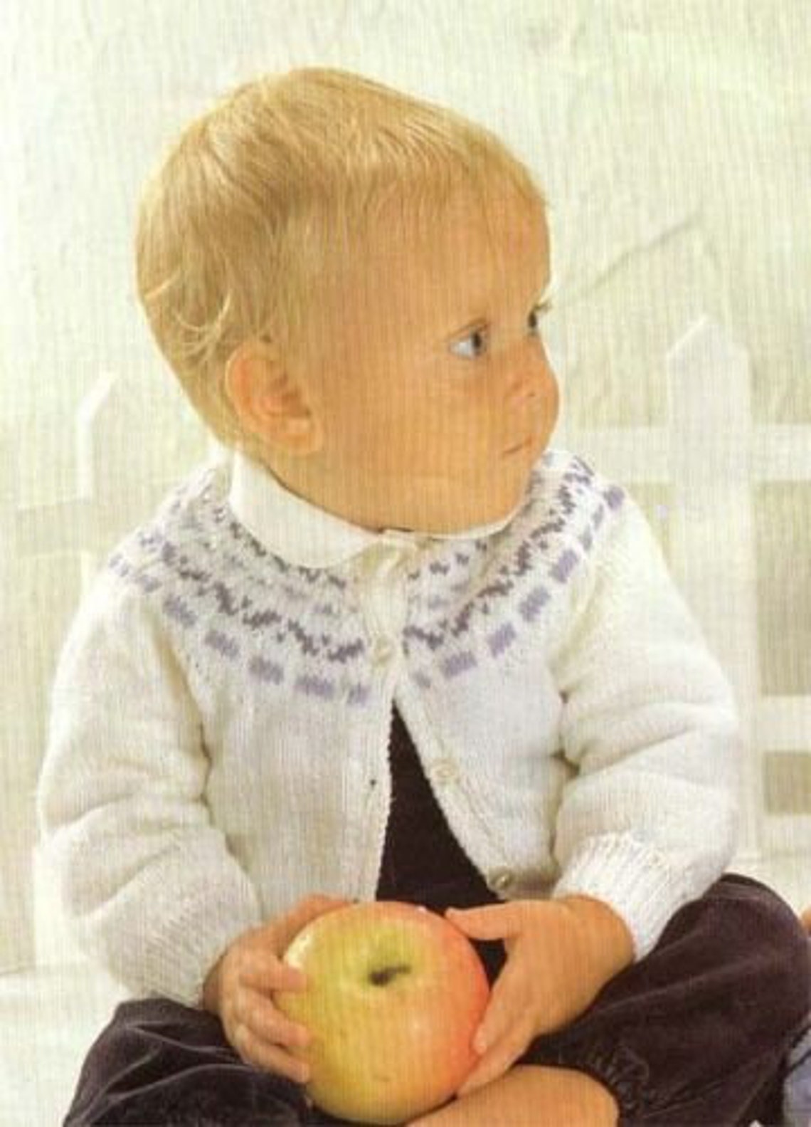 PDF Knitting Pattern Instant Download Baby Fair Isle Yoked - Etsy