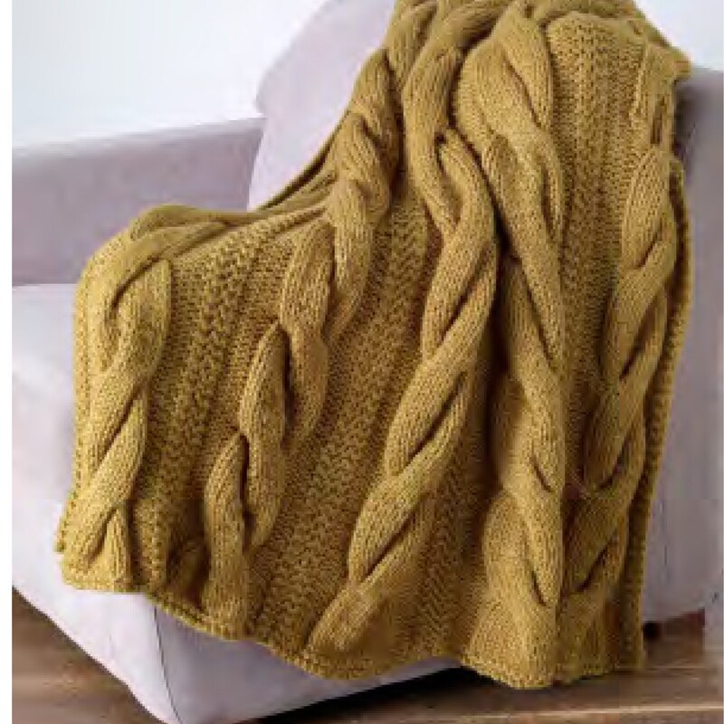 Cable Knit Throw - Etsy