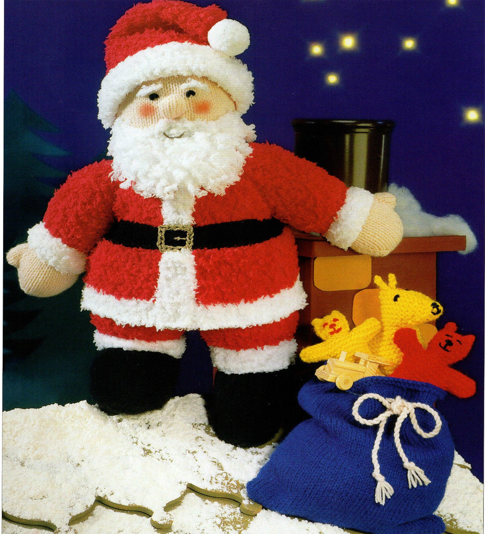 Father Christmas Santa Toy to Knit Dk-8ply & Chunky Wool-20 Height ...