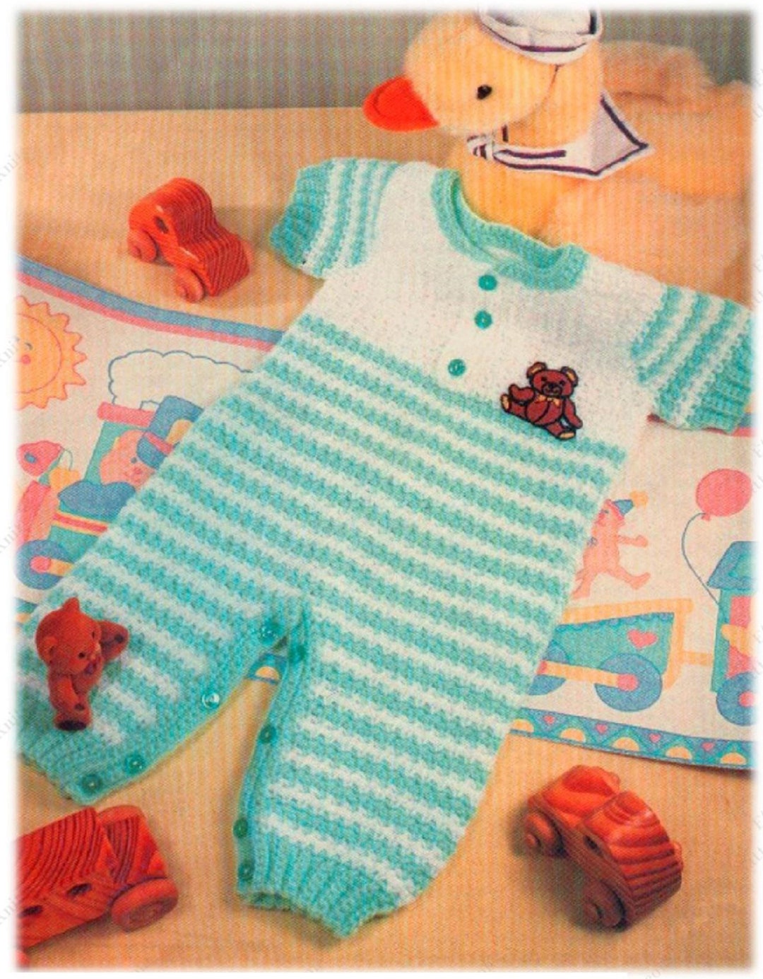 Baby All in One- Sleepsuit- Romper Suit With Bottom Fastening Fits -6 ...