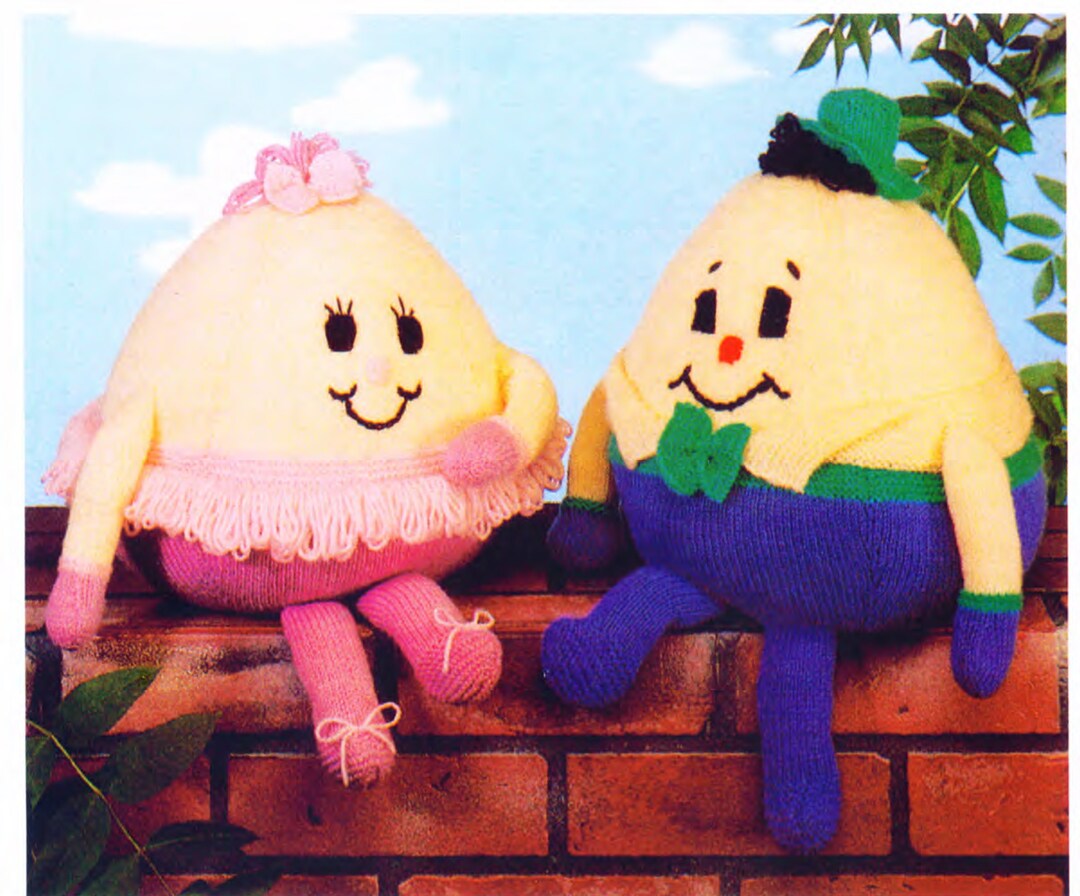 Baby Soft Toy Humpty Dumpty & Harriet DK ( 8 Ply ) PDF Knitting Pattern ...