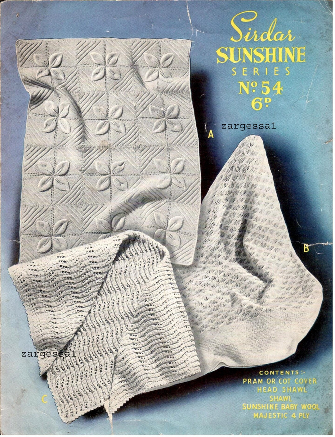 Vintage Pram or Cot Cover PDF Knitting Pattern Plus Shawl Pattern - Etsy