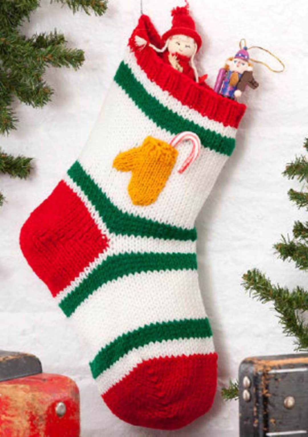 PDF Knitting Pattern- Santa Stocking to Knit in Aran Wool - Etsy