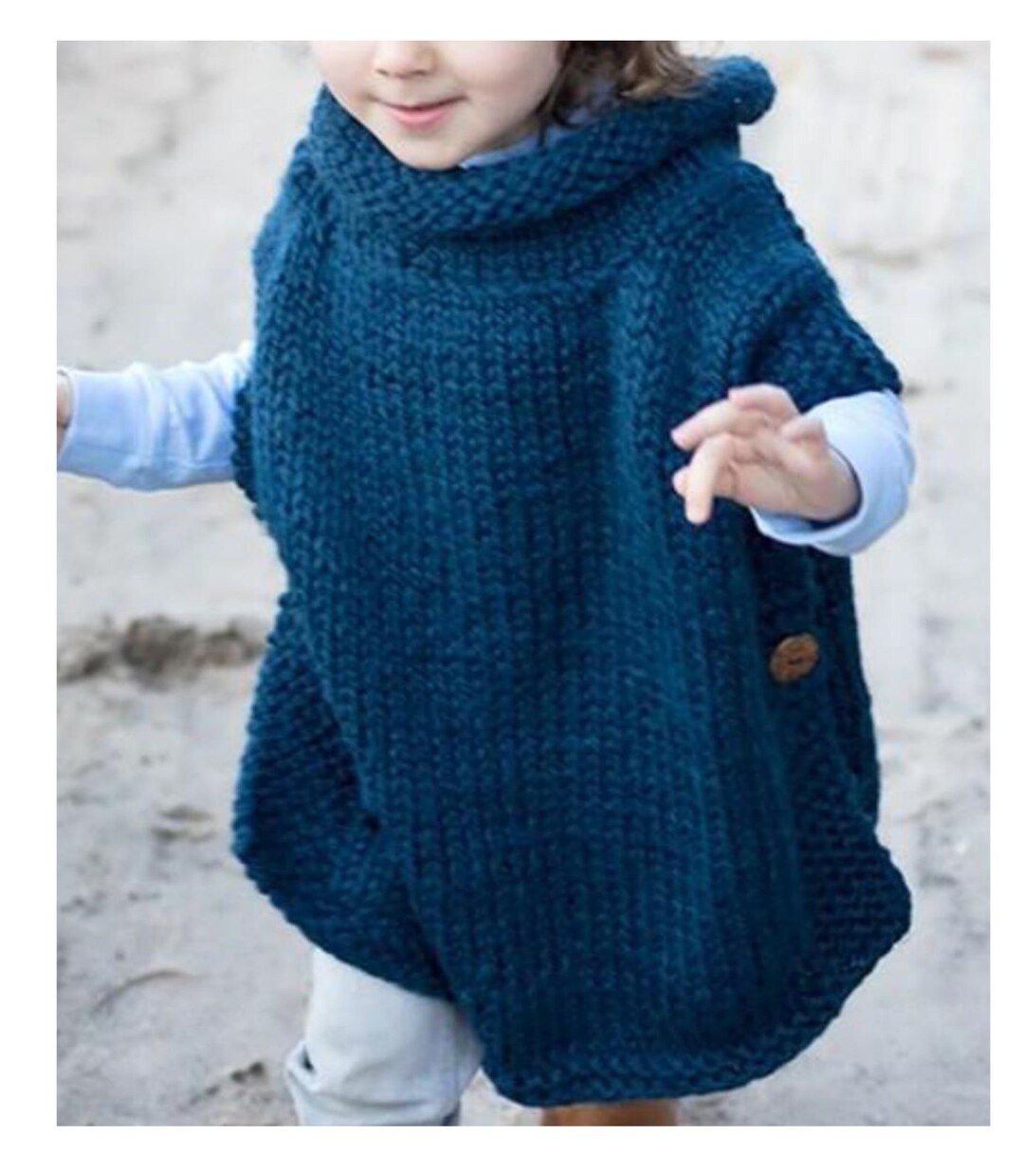 Knitting Pattern- Super Chunky, Super Bulky, Roll Neck Easy Knit Button ...