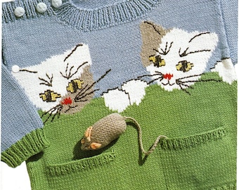 CAT SWEATER. KNITTING Pattern. - Etsy