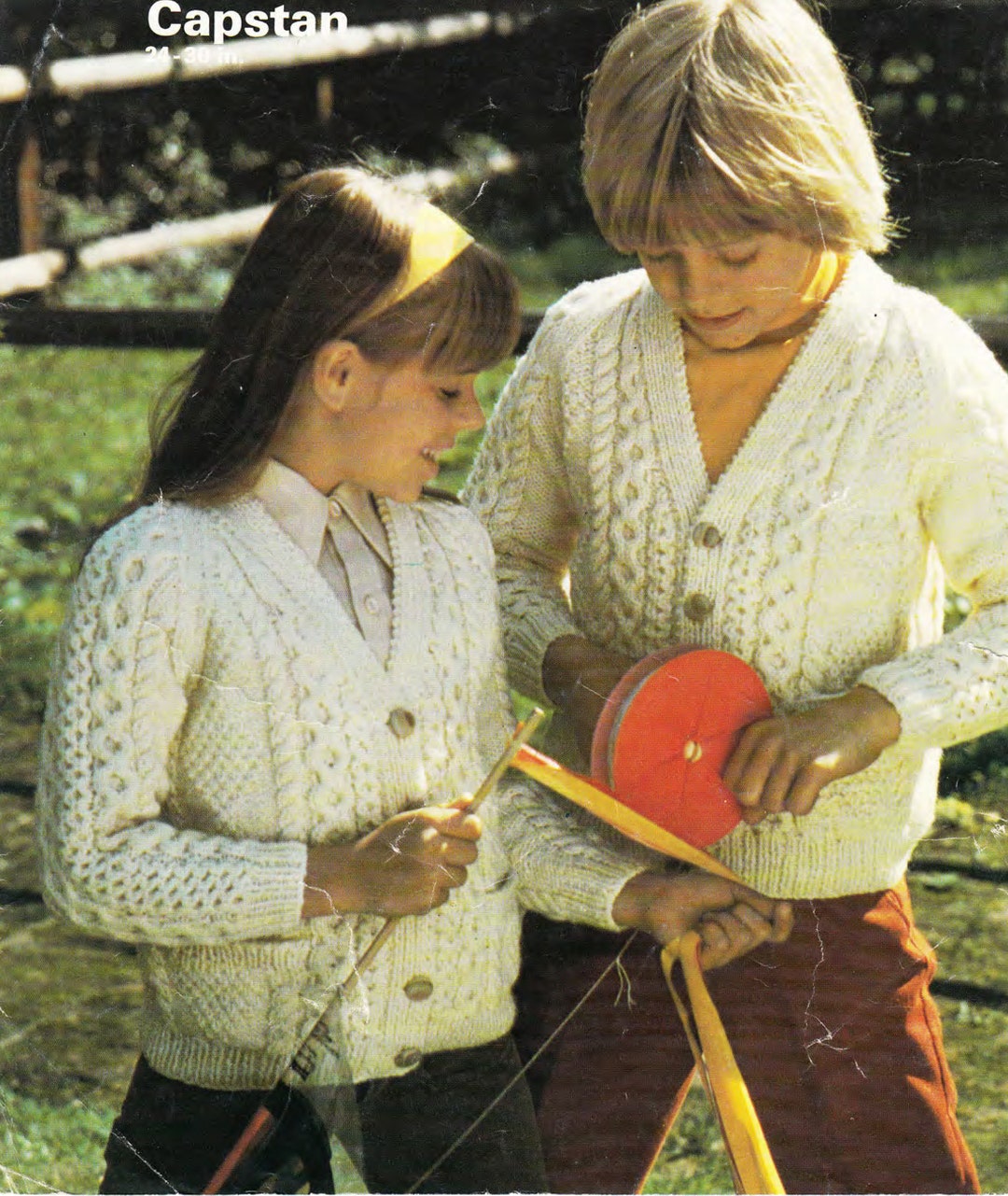PDF Knitting Pattern- Girls/boys Aran Cardigan Pattern- Fits Chest 24 ...