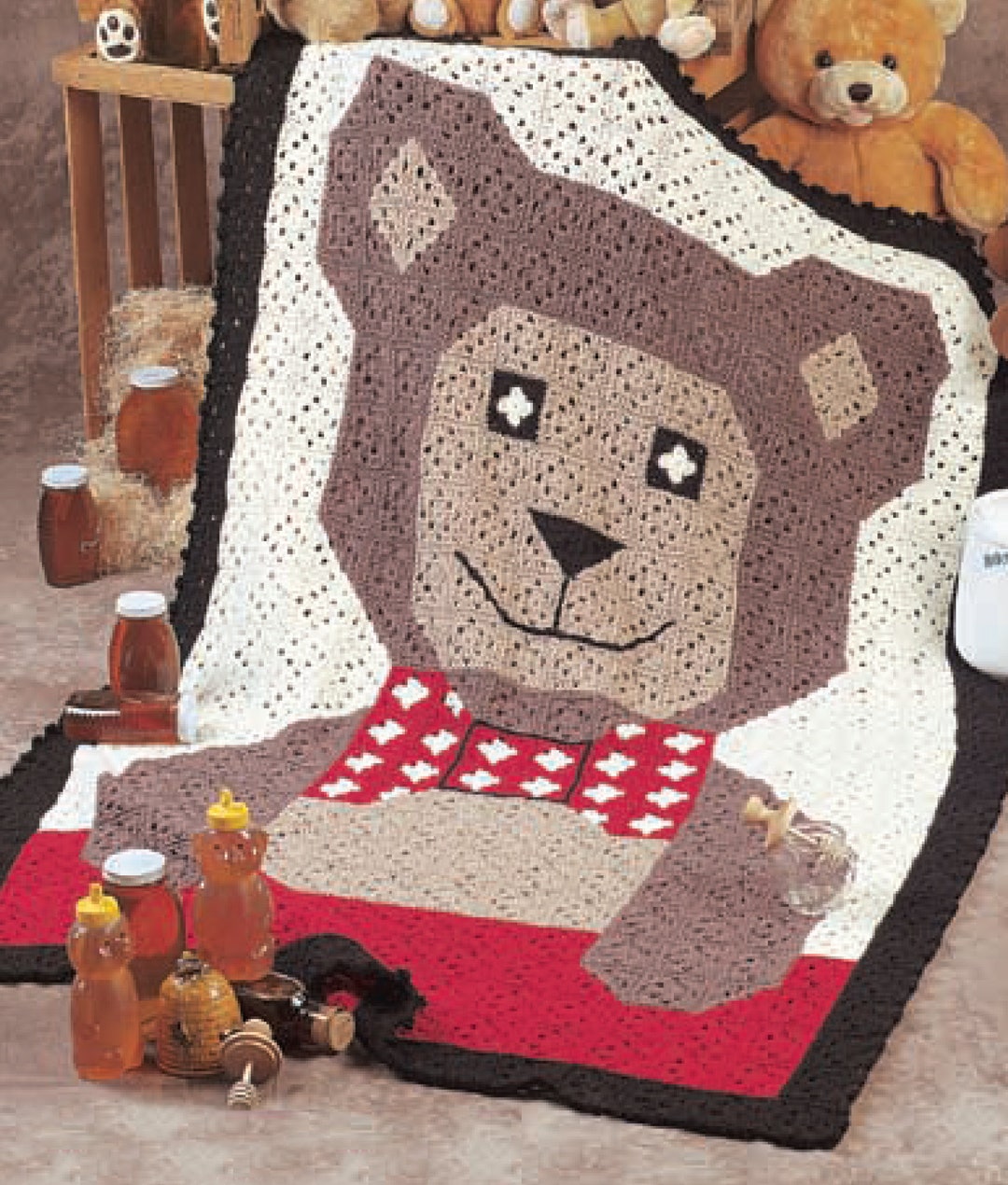 Teddy Bear Afghan/blanket/shawl- Crochet Pattern--worsted 10 Ply Aran ...