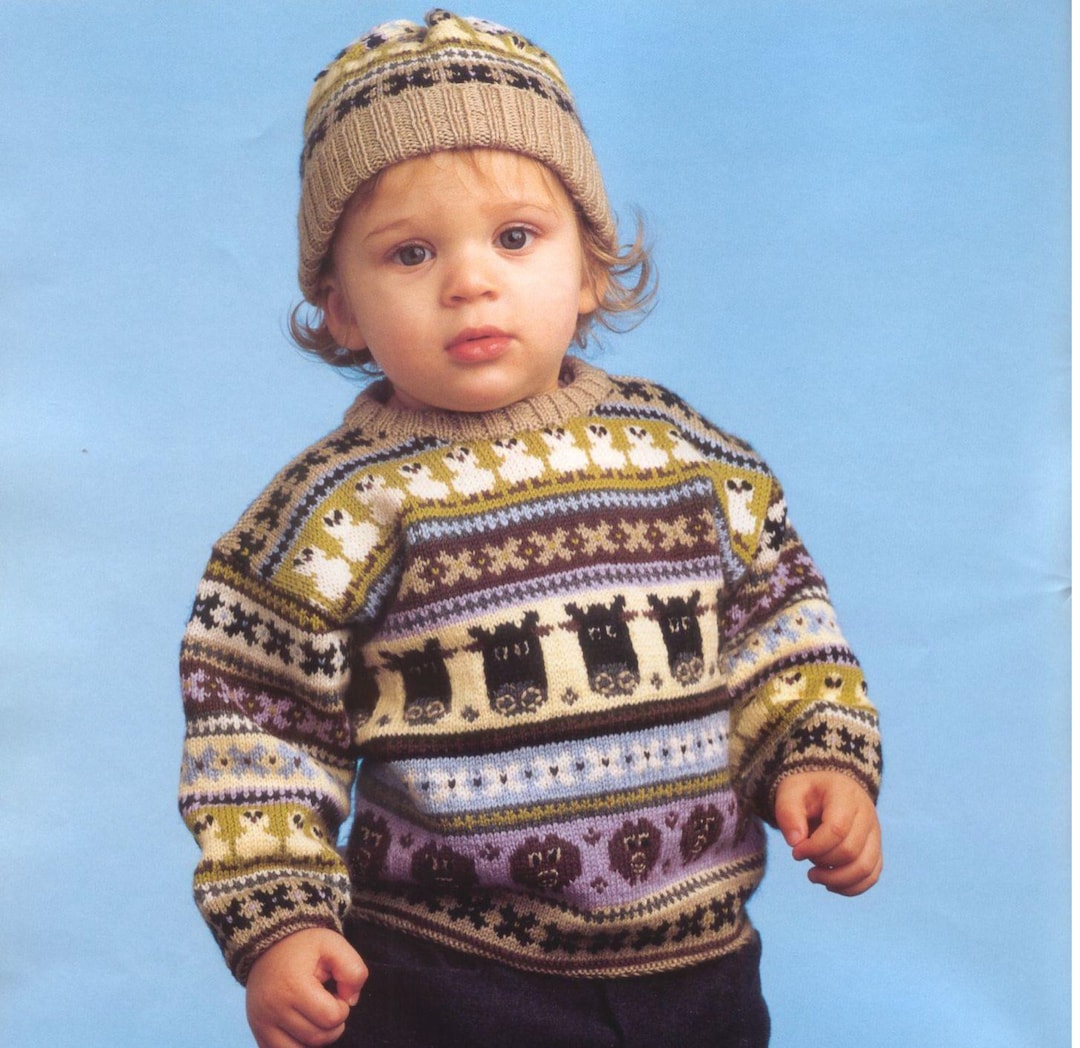 PDF Knitting Pattern-norweigan Pattern With Chart for Sweater- Cap and ...