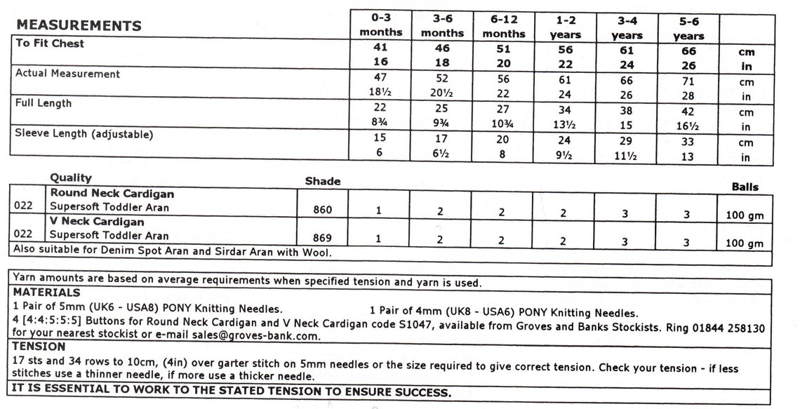 Girls-very Easy, Garter Stitch Cardigans-aran Wool- Chest 16-26 Inches ...
