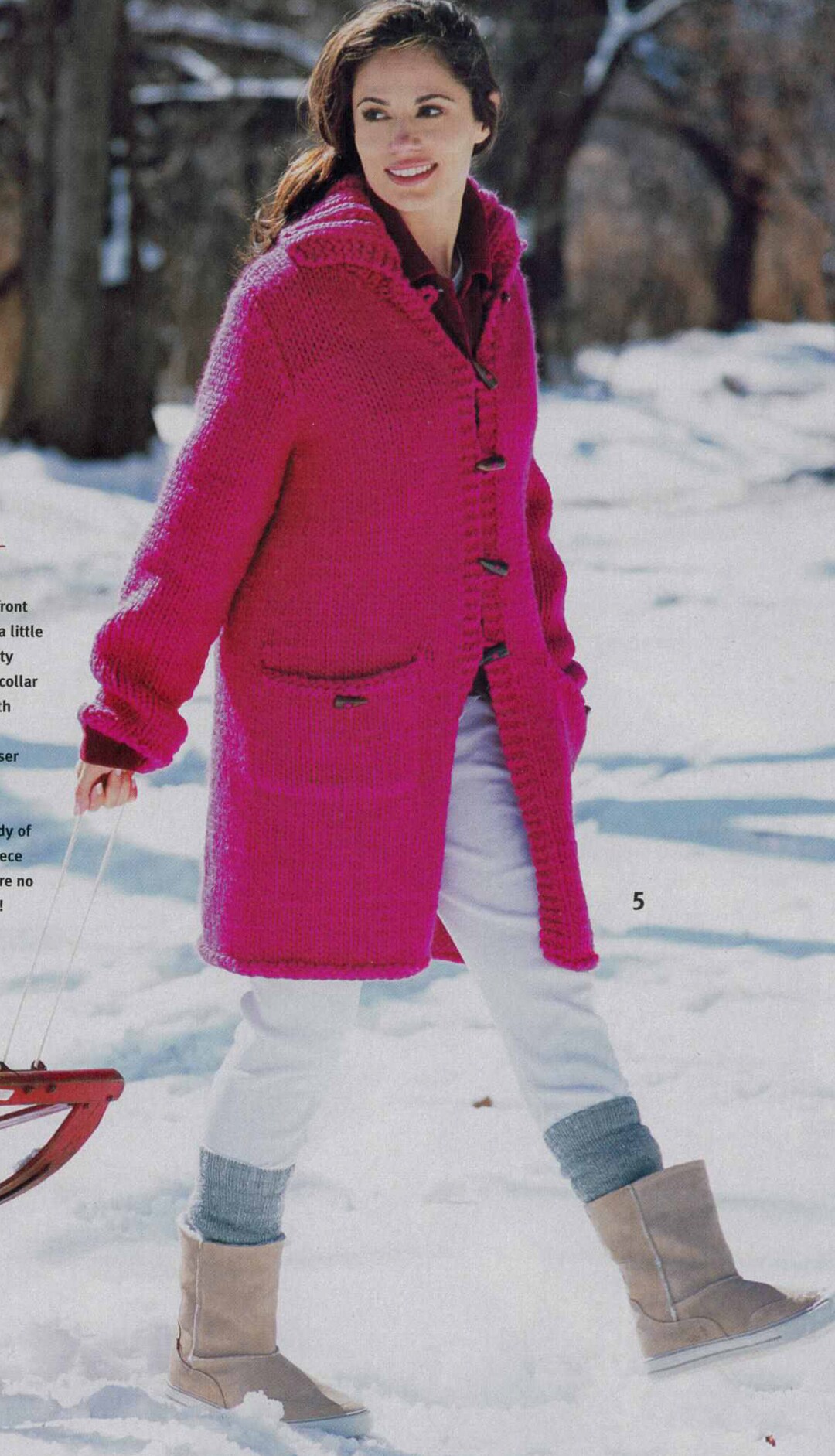 Womans Super Chunky Car Coat, Thick Winter Coat Knitting Pattern in ...