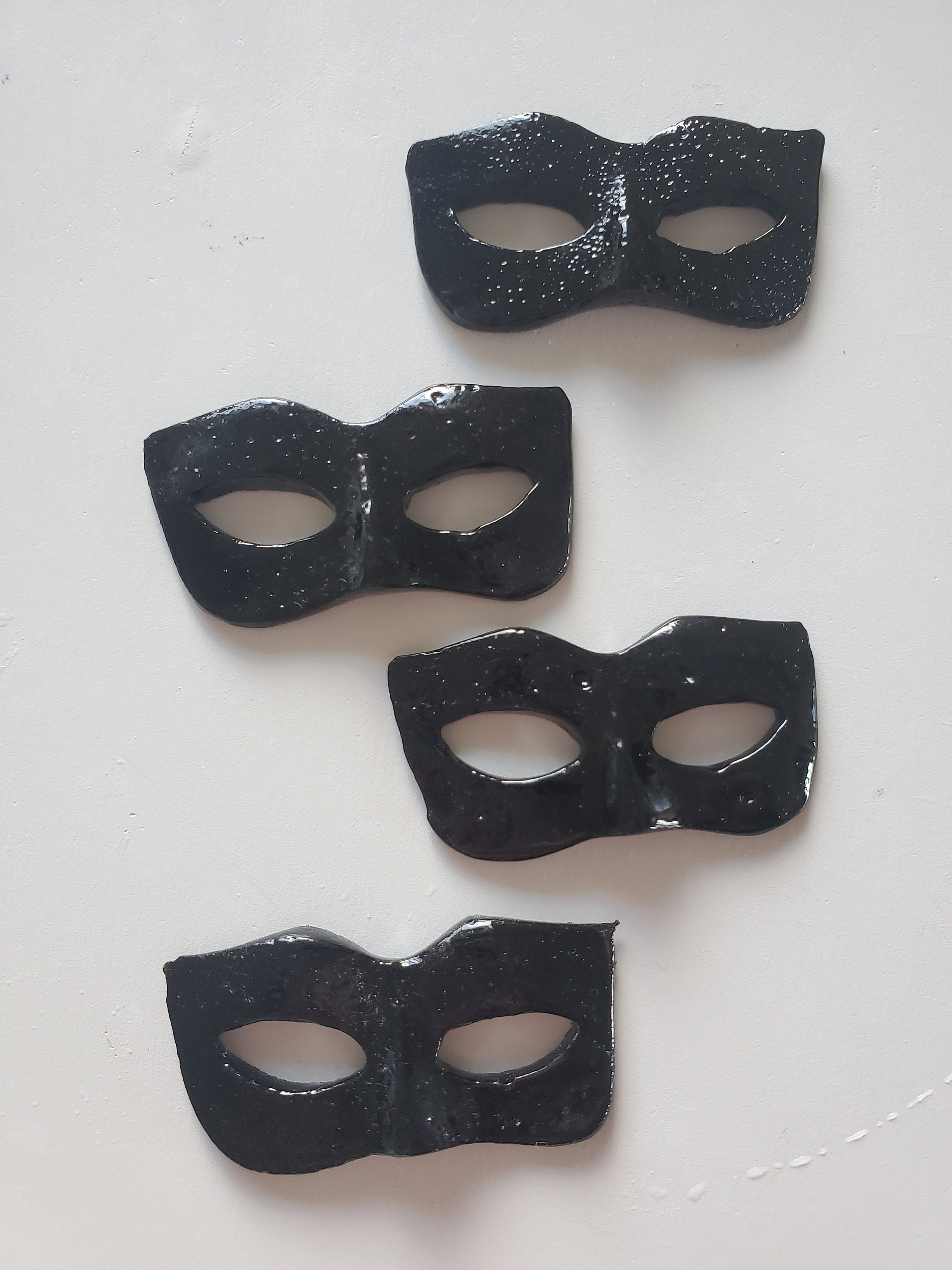 96 COE Glass Fusing Black Superhero Masks. Disguise. Phantom ...