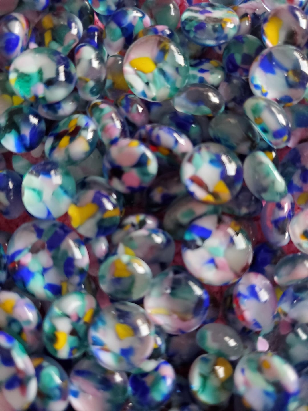COE96 Glass Fusing Confetti Dots. Teal Green Pink Blue White Yellow. 30 ...