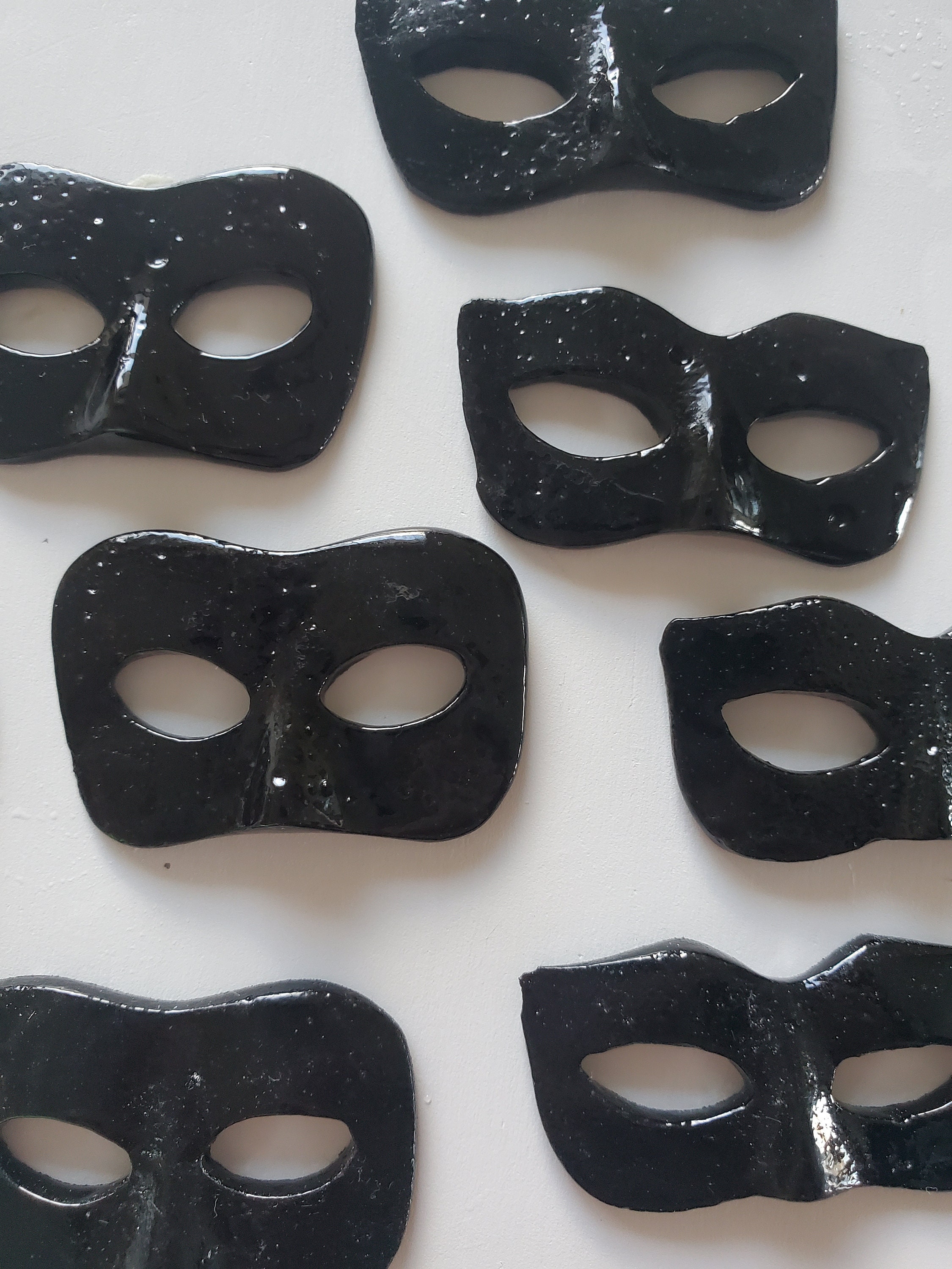 96 COE Glass Fusing Black Superhero Masks. Disguise. Phantom ...