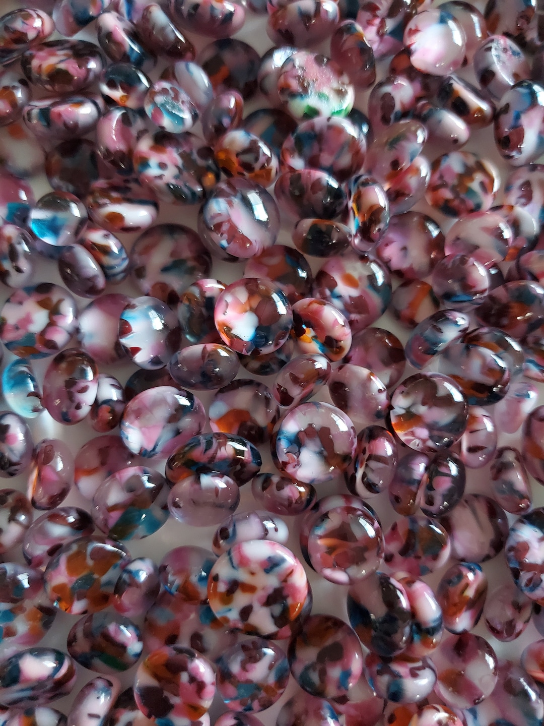 COE 96 Glass Fusing Confetti Dots. Pink Blue Orange. 30 Grams. Frit ...