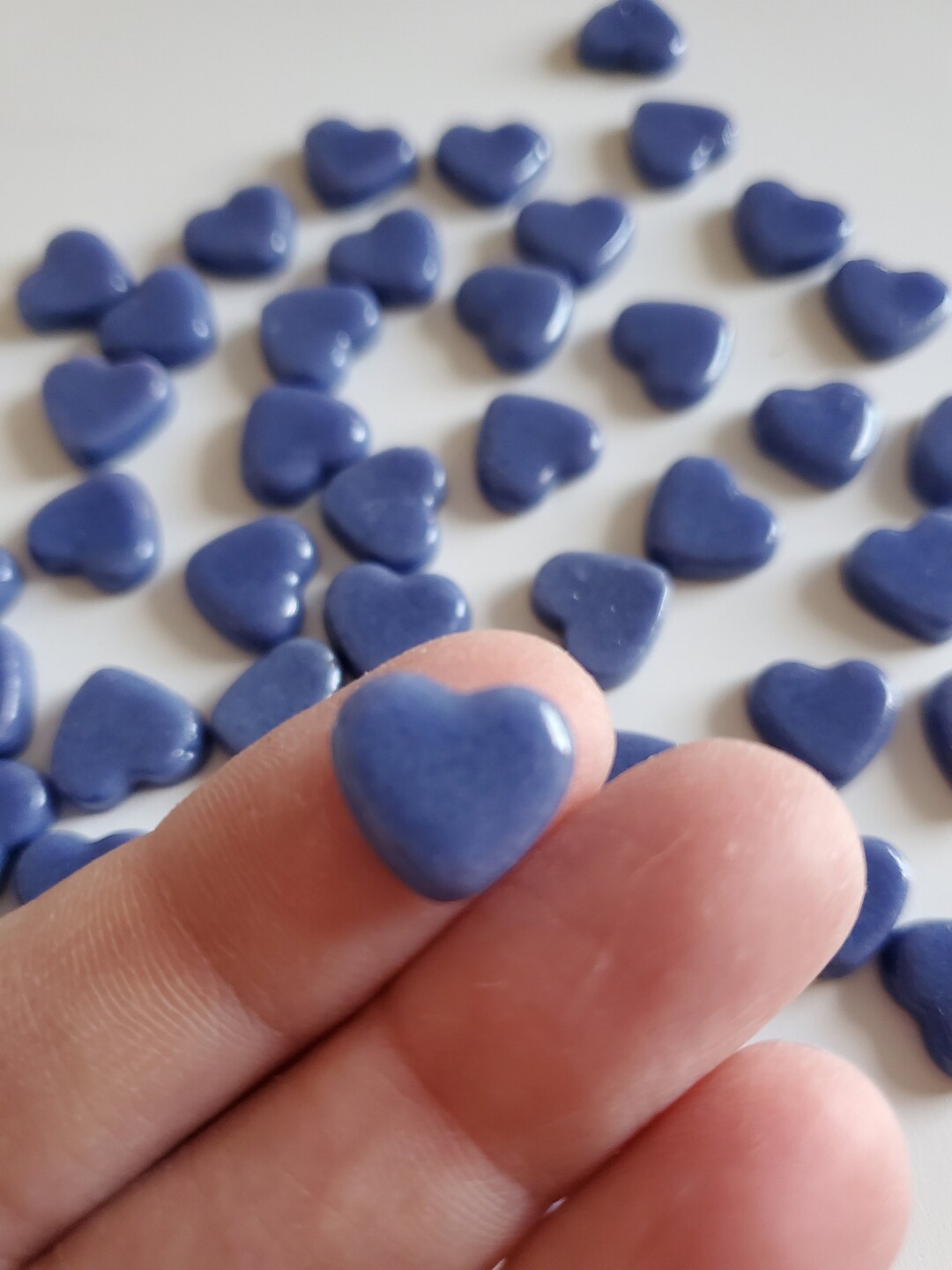 96 COE Glass Fusing Lavender Blue HEARTS. Inclusions. Freeze and Fuse ...