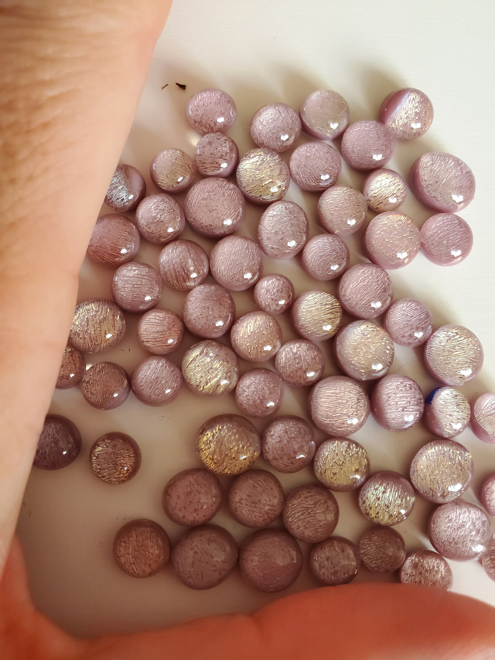 96 COE. Small Dichroic Glass Dots Mix. 75 Pack. Frit Balls. Dichro on ...