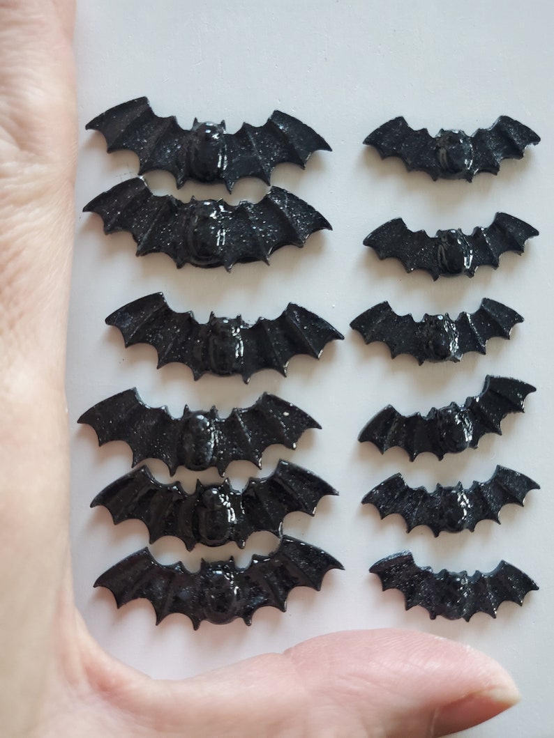 96 COE Glass Fusing Black Bats. Halloween. Inclusions. Freeze and Fuse ...